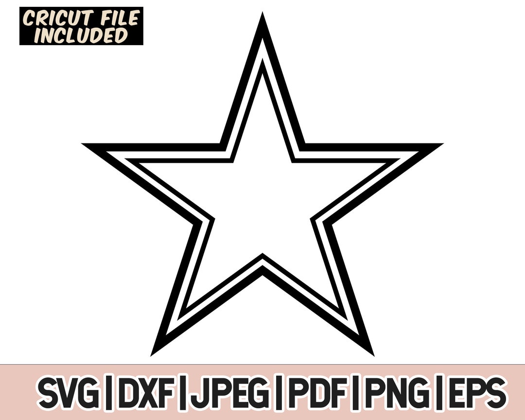 Star Double Frame Svg and Png, Star Monogram Vector Files, Star Basic ...