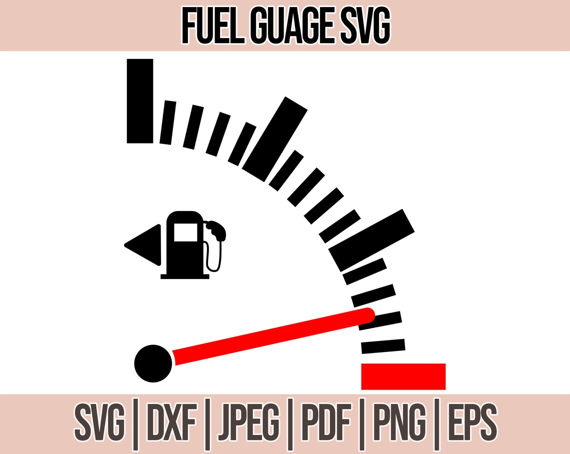 FUEL GAUGE SVG Gas Gauge Svg Fuel Indicator Clipart - Etsy UK