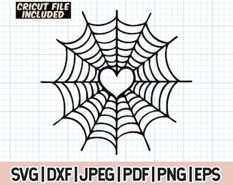 Spider Web With Heart - Etsy