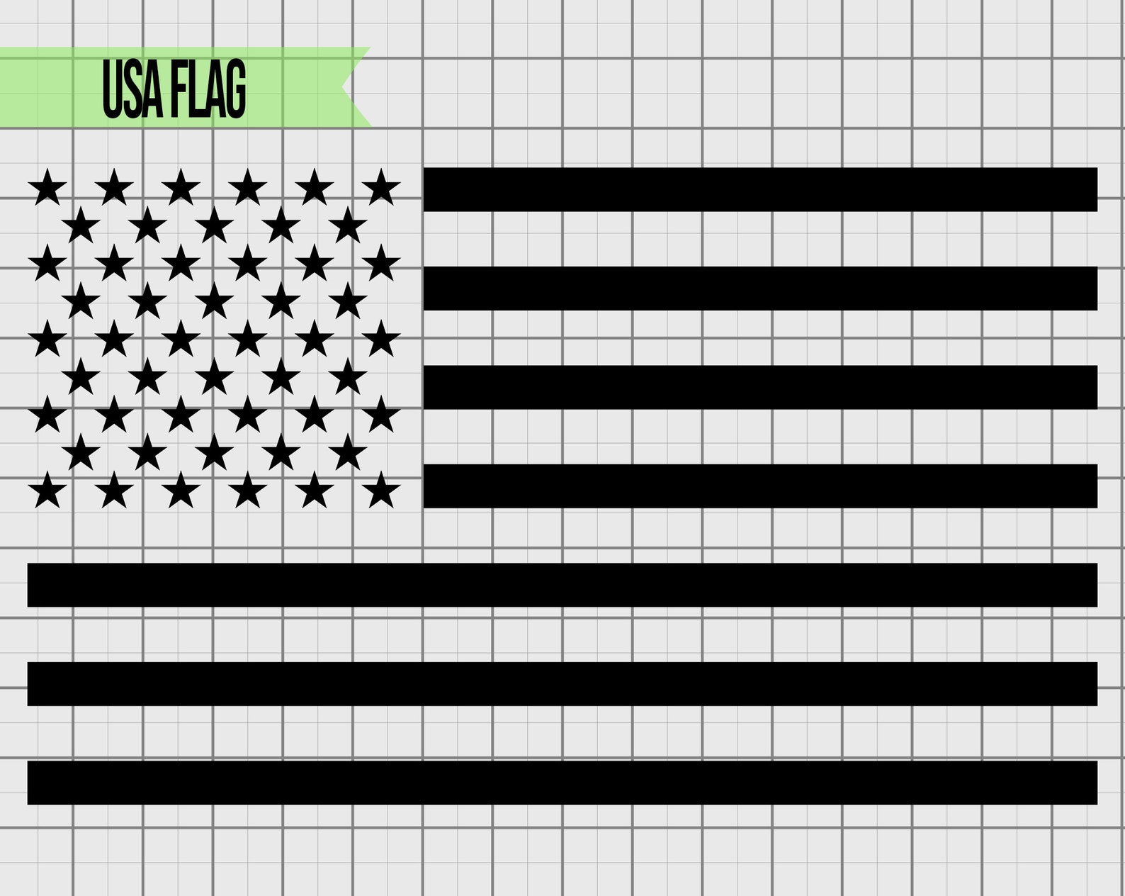 American Flag Svg for Cricut and Silhouette, USA Flag Cut File ...