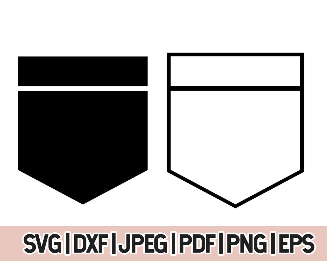Shirt Pocket SVG, Shirt Pocket Clipart Set, Pocket Graphic Cut File for ...