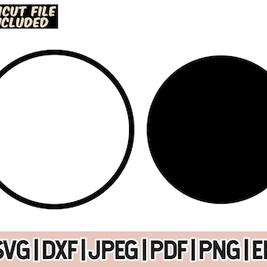 Circle Svg Png File, Circle Template Digital Download, Circle Svg ...
