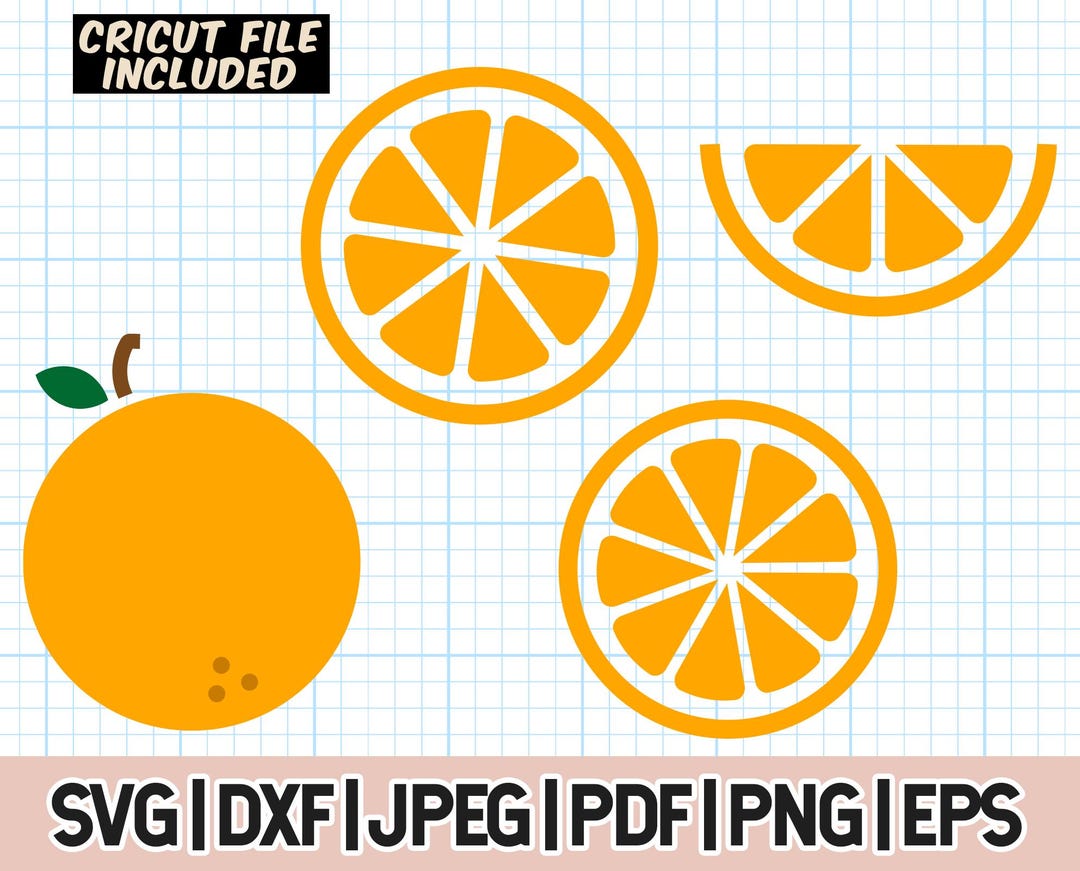 Orange SVG Bundle,orange Graphics,fruit Svg,citrus Cut Files,orange ...