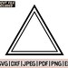 Triangle Double Frame Svg and Png, Triangle Monogram Vector Files ...