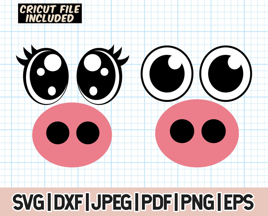 Pig Face Svg, Pig Cut File, Animal Face, Animal Svg File, Animal Face ...