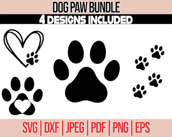 Paw Print Bundle Svg Dog Paws Svg Cat Paws Png Animal Paws | Etsy Canada