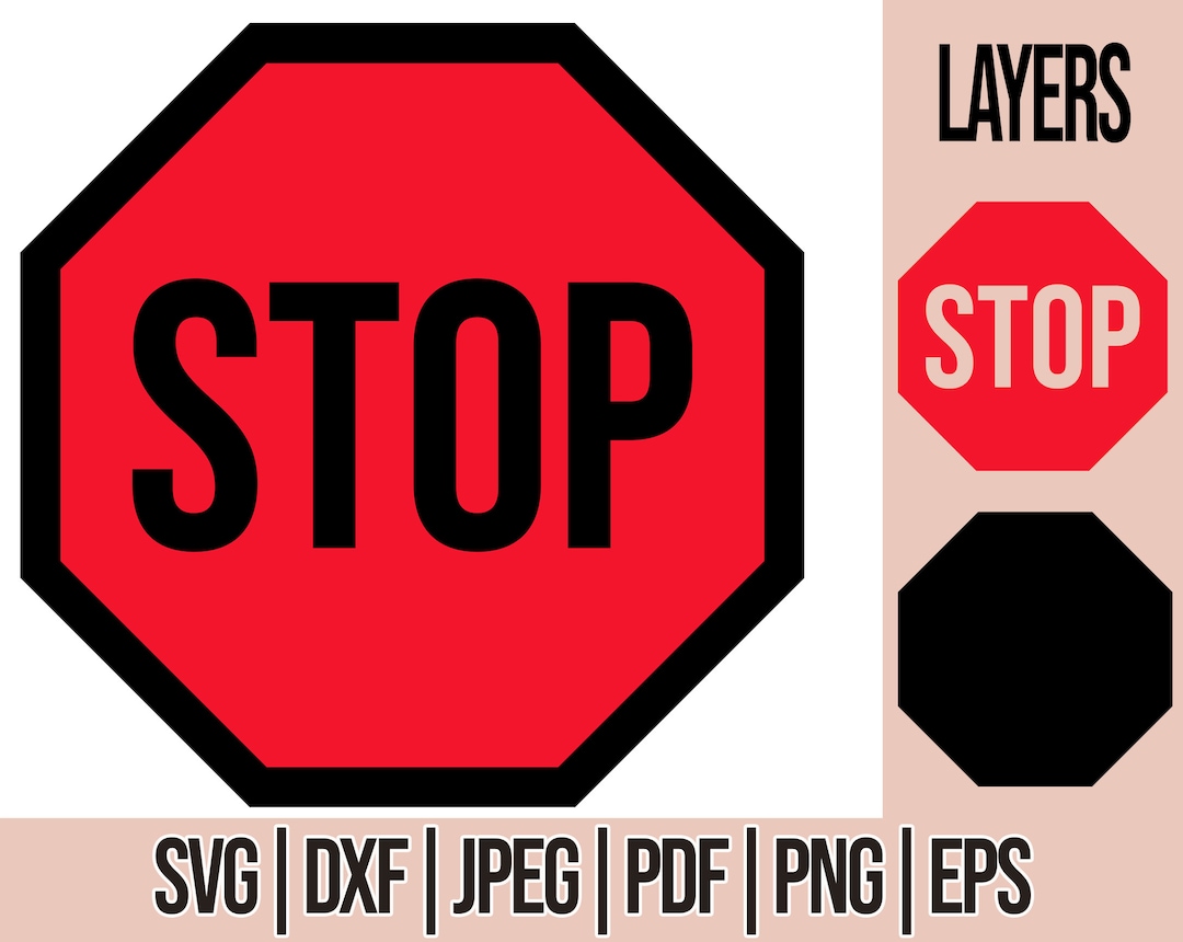 Stop Sign Svg, Stop Sign Png - Etsy