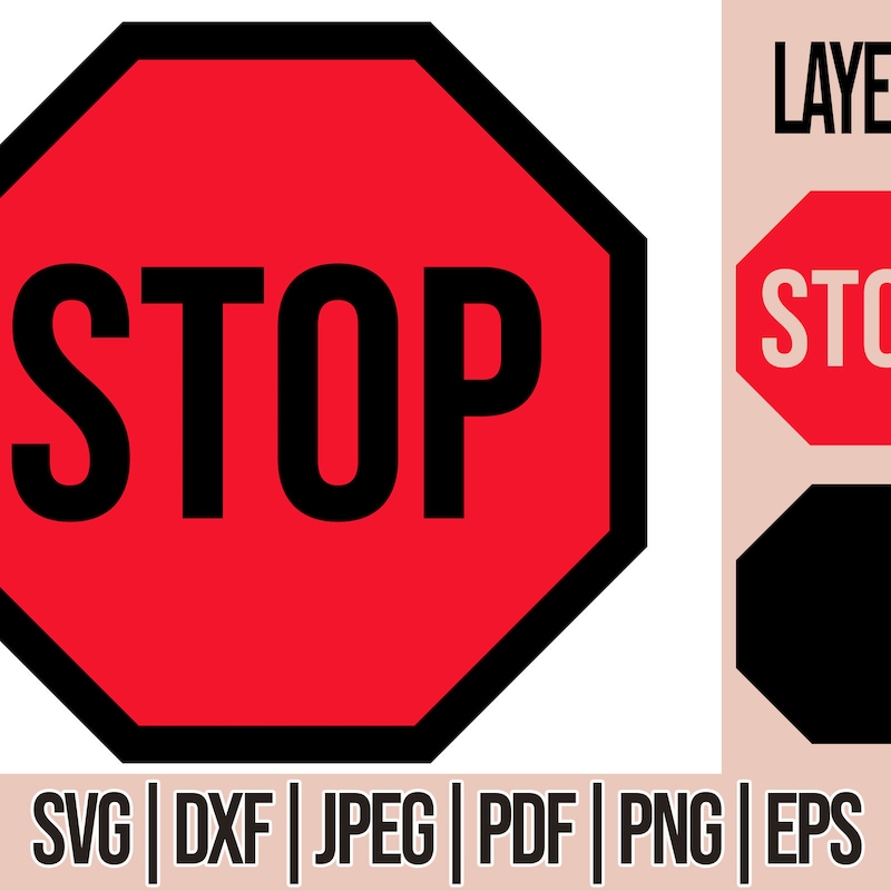 Stop Sign Svg - Etsy