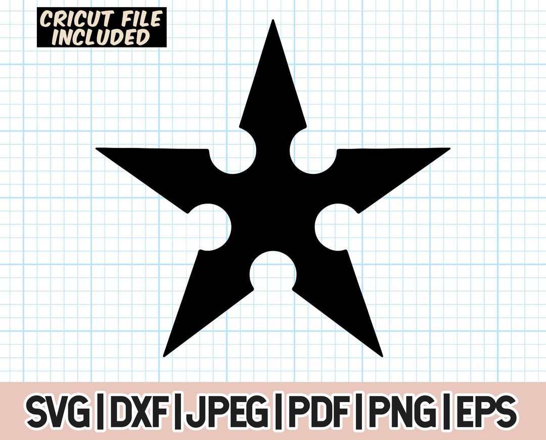 Ninja Star SVG, Throwing Star Cut Files, Ninja Star, Instant Download ...