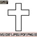 Cross Outline Svg and Png, Cross Outline SVG Files, Christian Cross ...