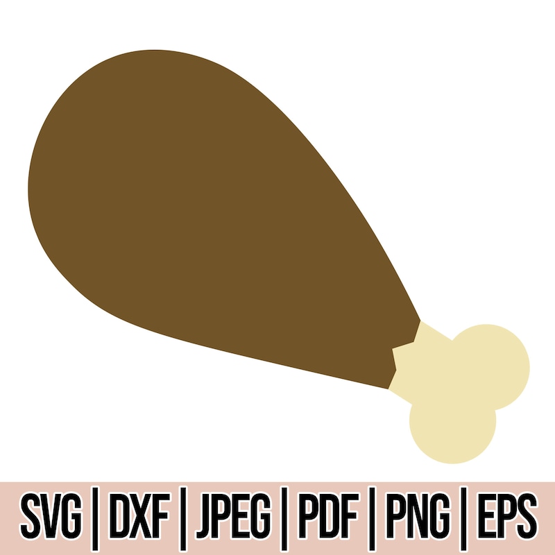 Chicken Drumstick Svg, - Etsy