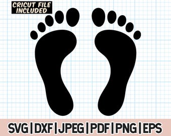 Foot Print SVG, Feet SVG, Feet Silhouette, Foot PNG, Foot Step ...