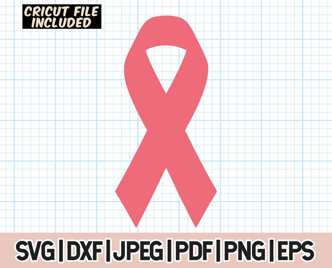 Awareness Ribbon SVG, Breast Cancer Ribbon SVG, Breast Cancer Ribbon ...