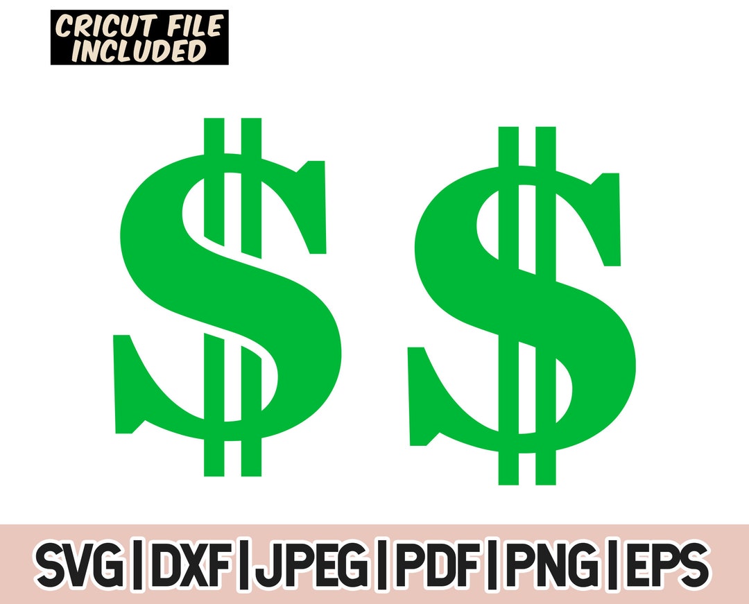 Dollar Sign SVG, Us Dollar Money Sign PNG, Money Svg, Cash Cricut ...
