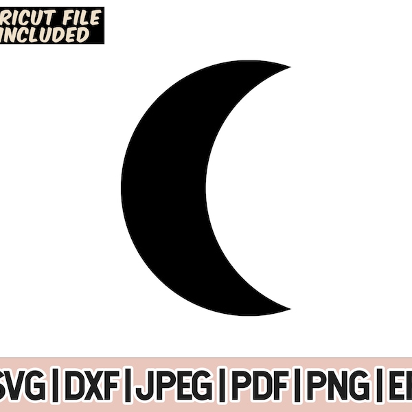 Crescent Moon Svg - Etsy