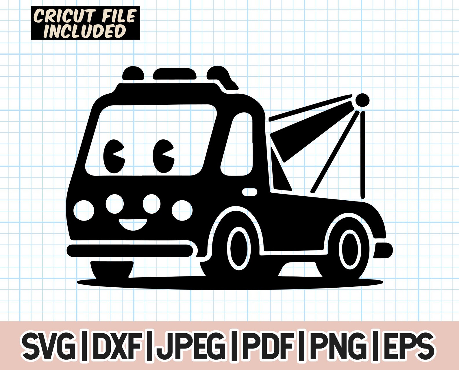 Baby Tow Truck Svg, Kid Tow Truck Png,roadside Assistance Svg, Truck ...