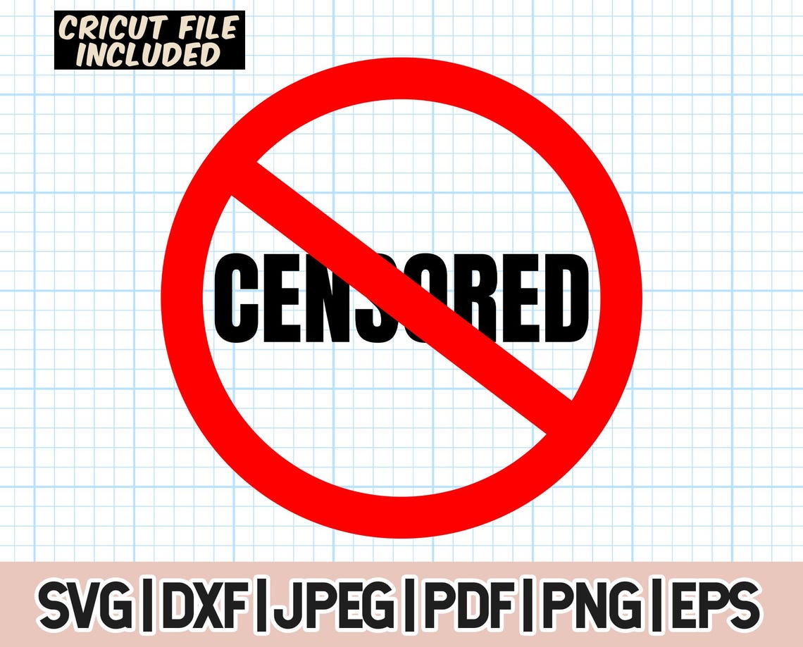 Not Censored SVG, Not Censored Label Clipart, Vector Censored Sign Cut ...