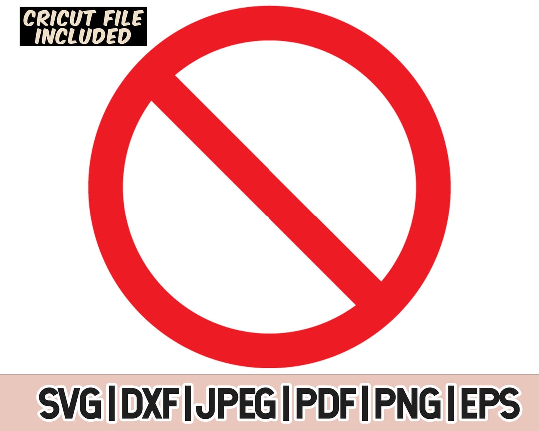 Restricted Symbol SVG, Prohibited Svg and Png, Red Frame Don't Symbol ...