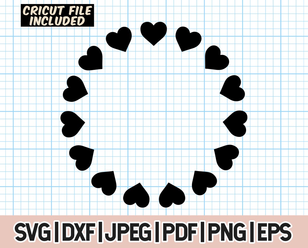 Heart Frame Svg,heart Circle Monogram SVG Files, Valentines Day ...