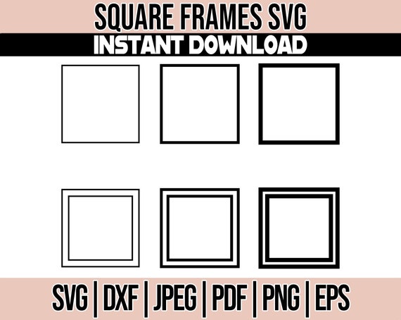 Scrapbooking Paper, Party & Kids Double Square Frames Svg Square ...