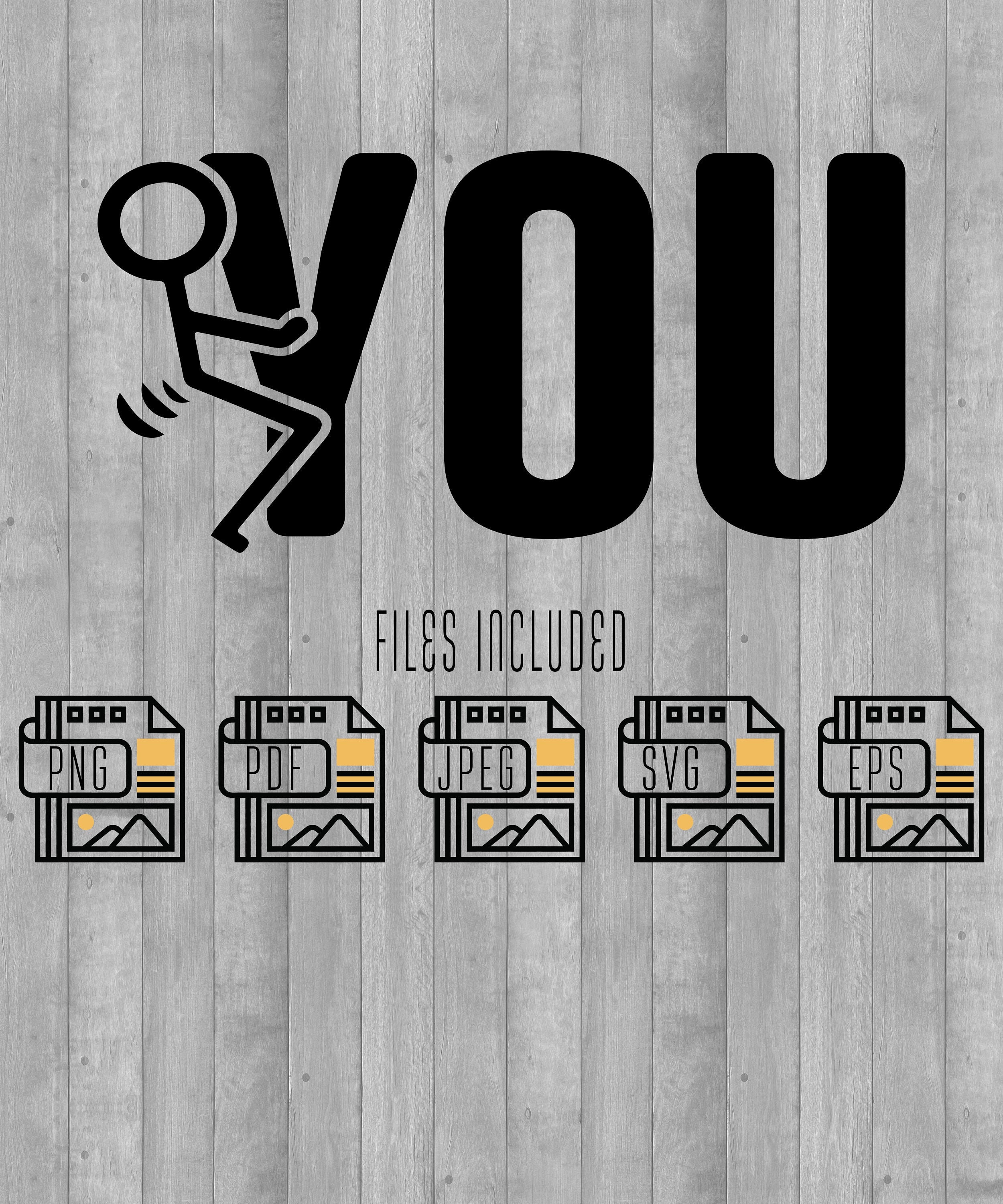 F You Svg File Fu Instant Download SVG PNG EPS Pdf Jpg - Etsy Canada