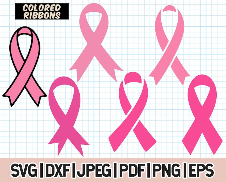 Awareness Ribbon SVG, Breast Cancer Ribbon SVG, Breast Cancer Ribbon ...