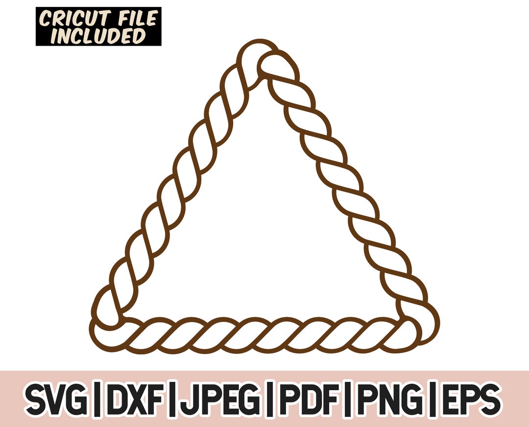 Triangle Rope Border Svg Cut File, Western Frame Svg for Commercial Use ...