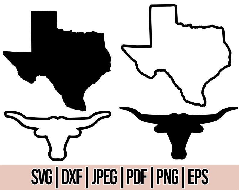 Texas Svg State Shape Bundle , Texas Outline Svg , Texas State Svg ...