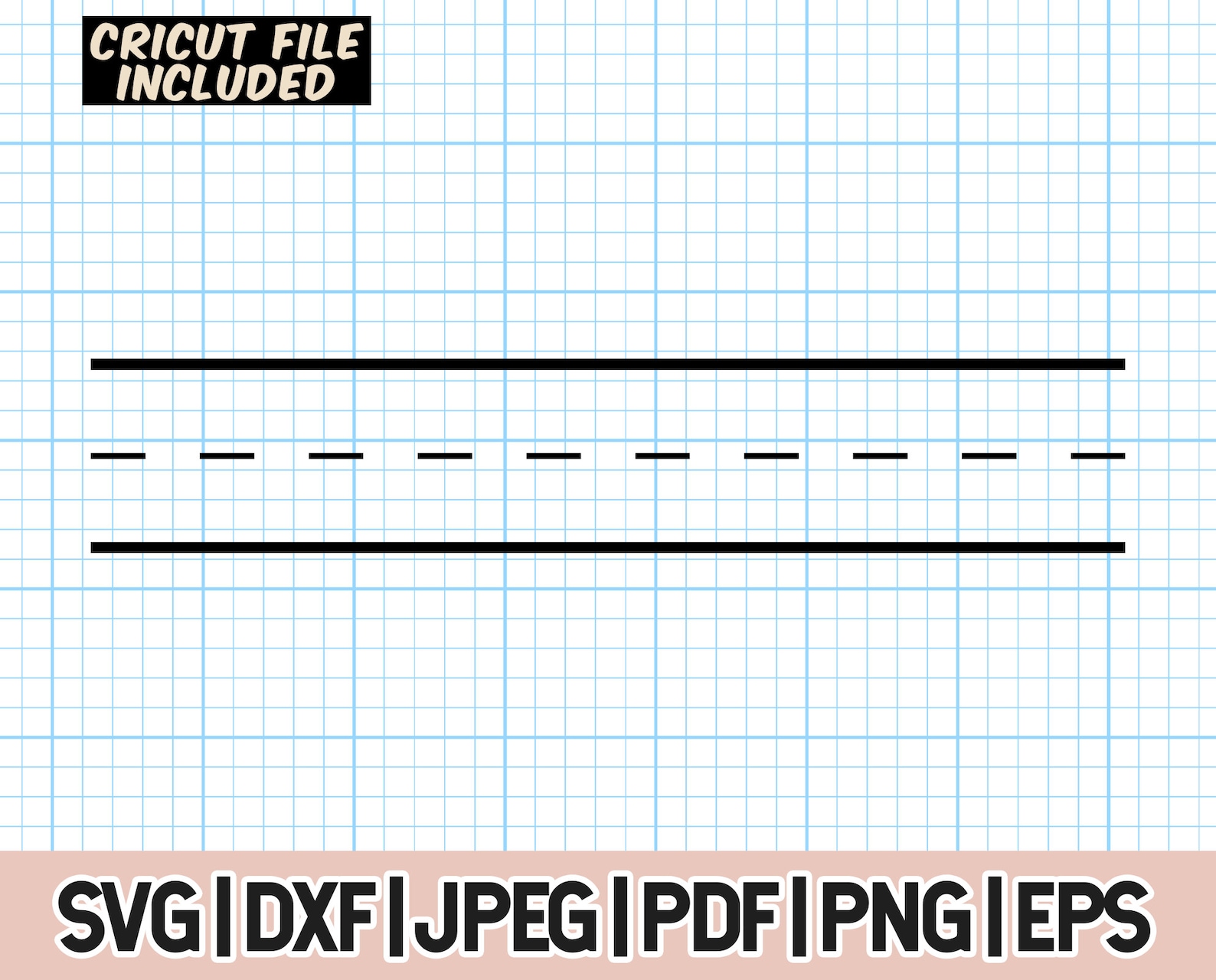 Tracing Line Svg, Tracing Board Template, Lined Paper SVG, Notebook ...