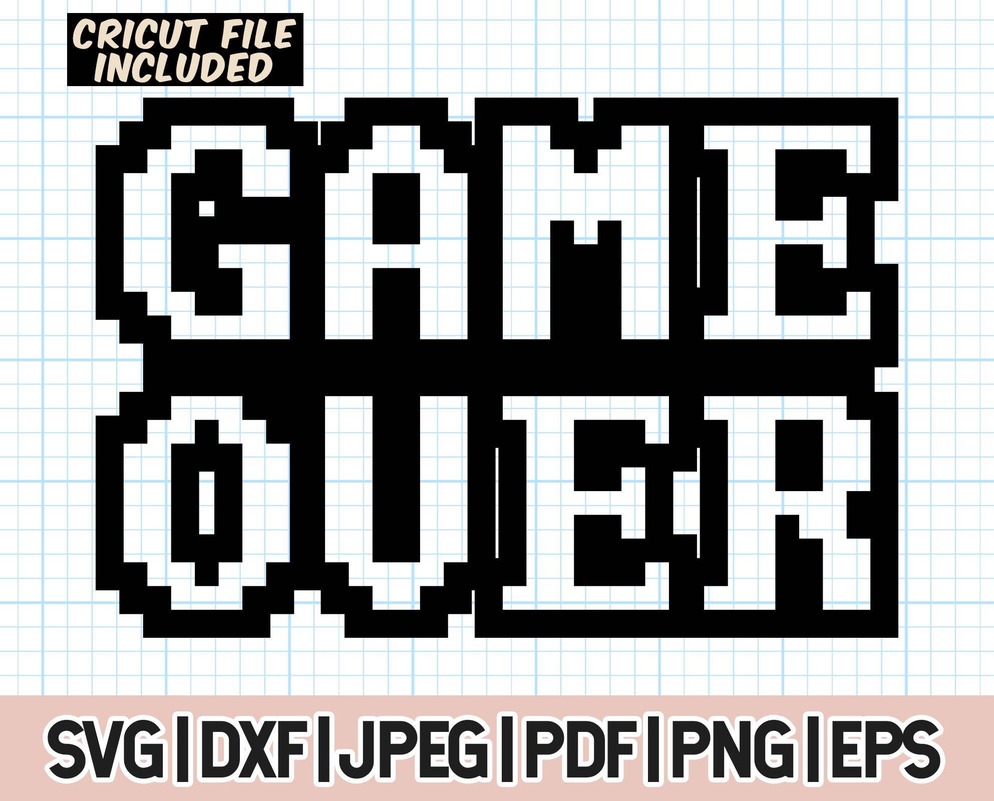 Game Over Svg,game Over Pixels Svg,game Over Cut File,video Game PNG - Etsy