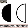 Half Circle Bundle Svg and Png, Semicircle Circle Svg, Half Circle ...