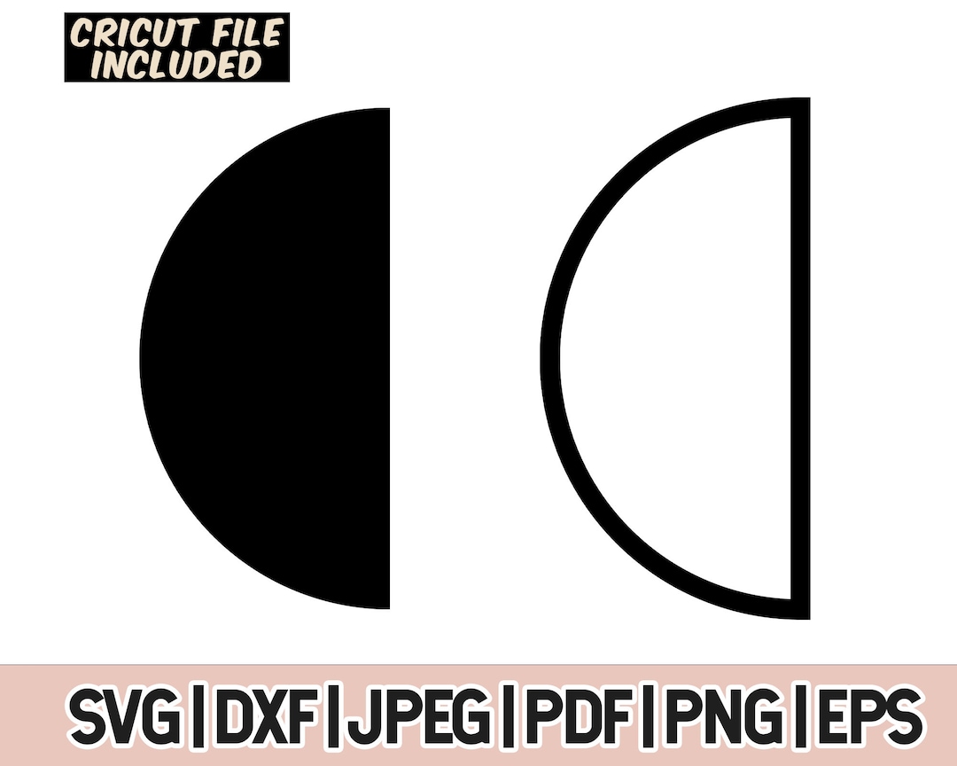 Half Circle Bundle Svg and Png, Semicircle Circle Svg, Half Circle ...