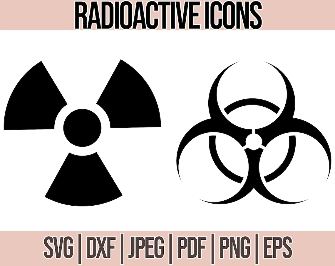 Radioactive Symbol Svg, Radioactive Icon Cricut Cut File - Etsy