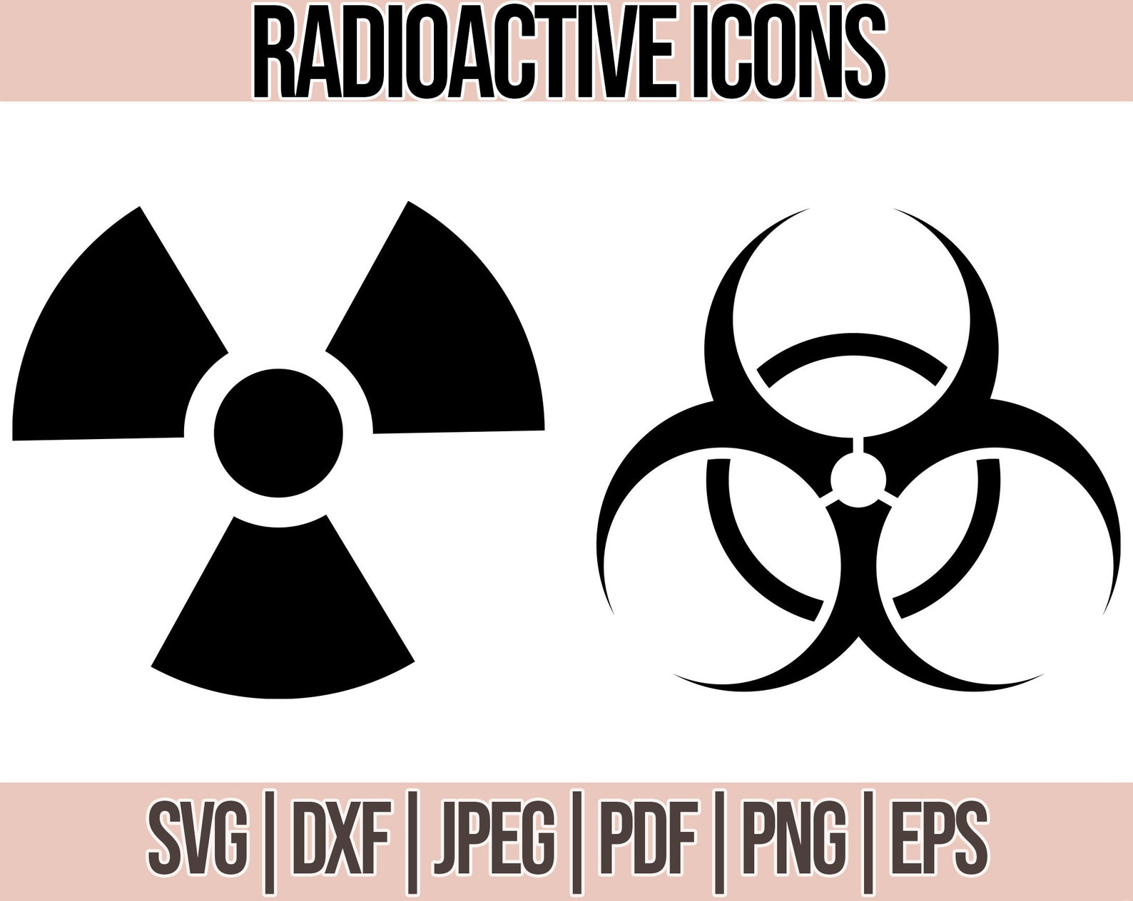 Radioactive Symbol Svg, Radioactive Icon Cricut Cut File - Etsy