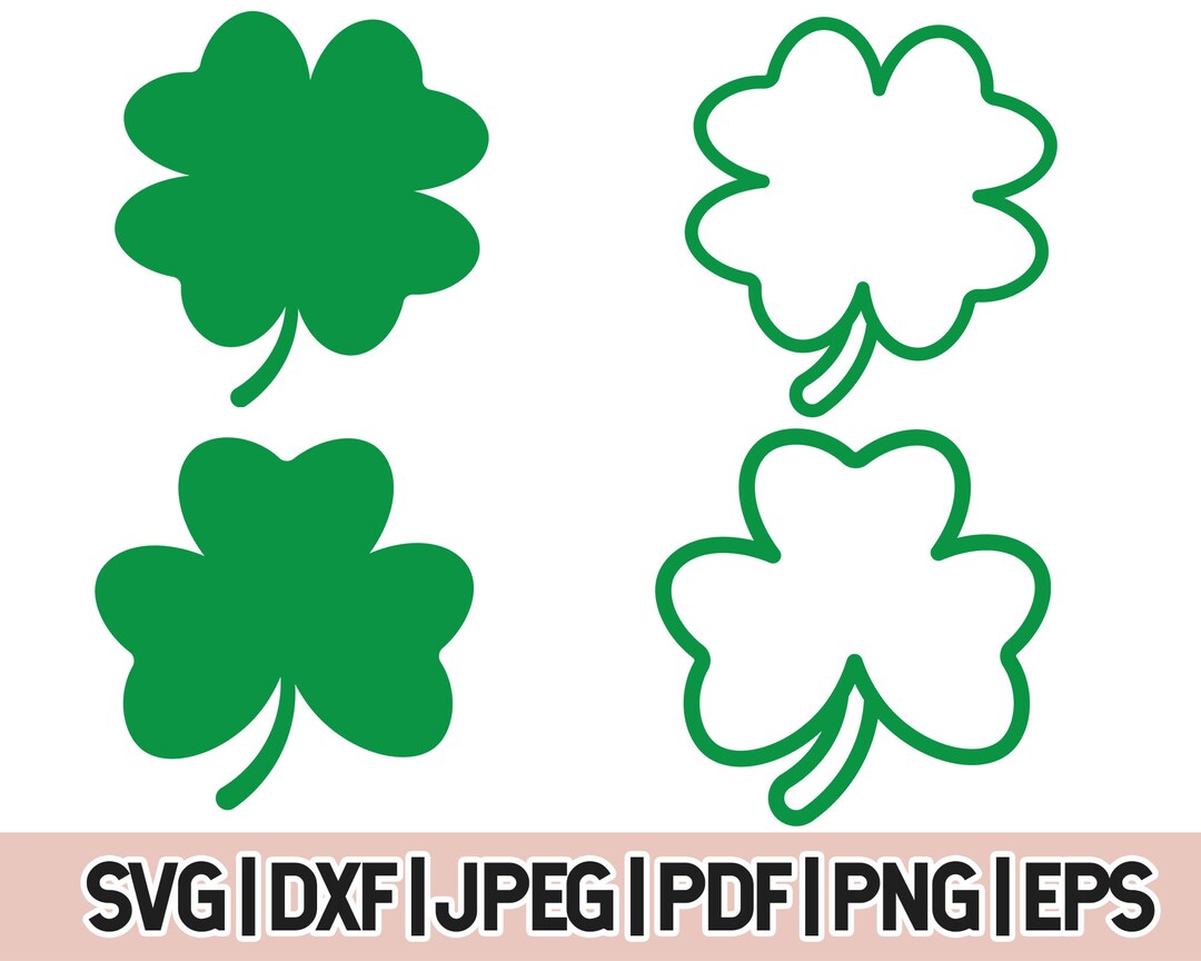 Shamrock Clover Svg, Clover DIGITAL PNG, St. Patrick Day Clovers Png - Etsy