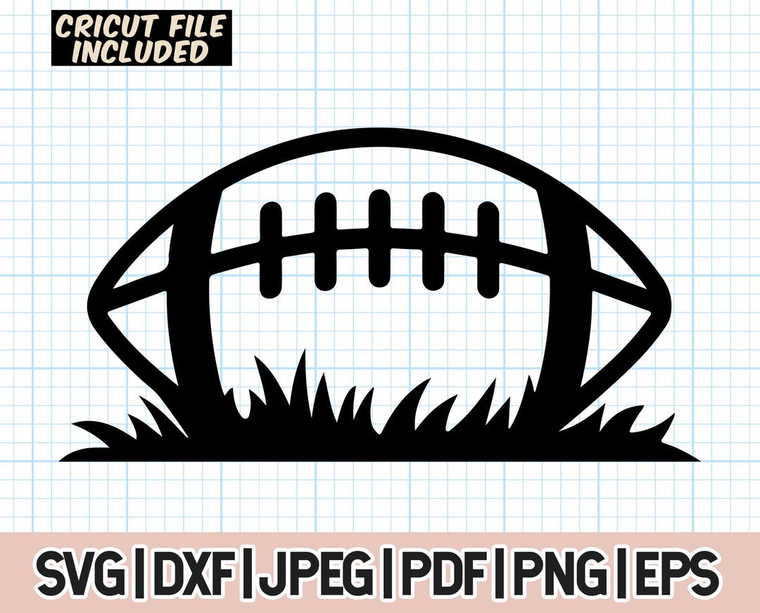 Football Svg,football Outline Svg,sports Svg,football in Grass Svg ...