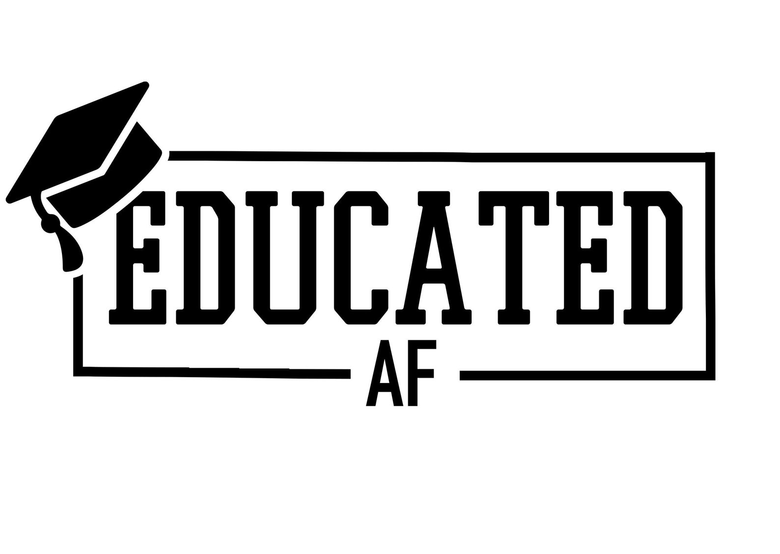 Educated Af SVG graduation SVG digital Download Graduate - Etsy