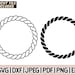 Rope Circle Frame Svg Png, Rope Border Svg, Nautical Monogram, Vector ...