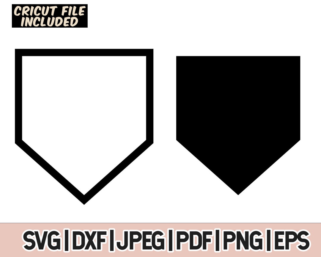 Baseball Home Plate SVG Files, Baseball Vector, Home Plate SVG Cut ...