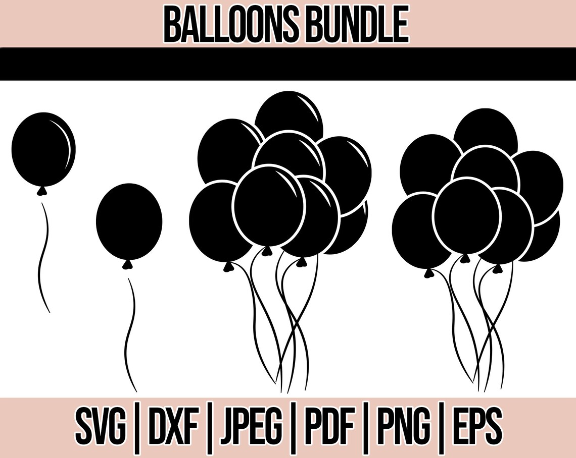 Balloon svg Cutting file for cricut Balloon Bundle svg | Etsy