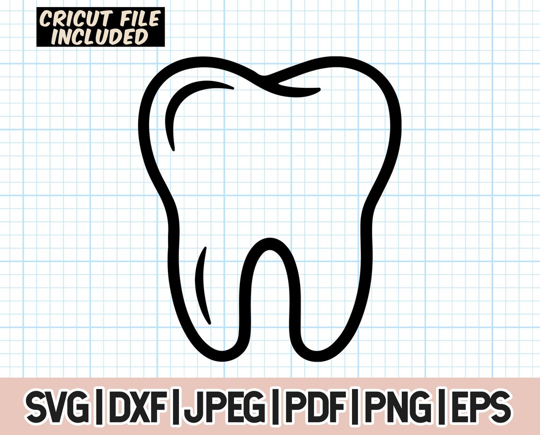 Tooth Svg, Teeth Outline Svg, Dentist PNG, Dental, Instant Digital ...