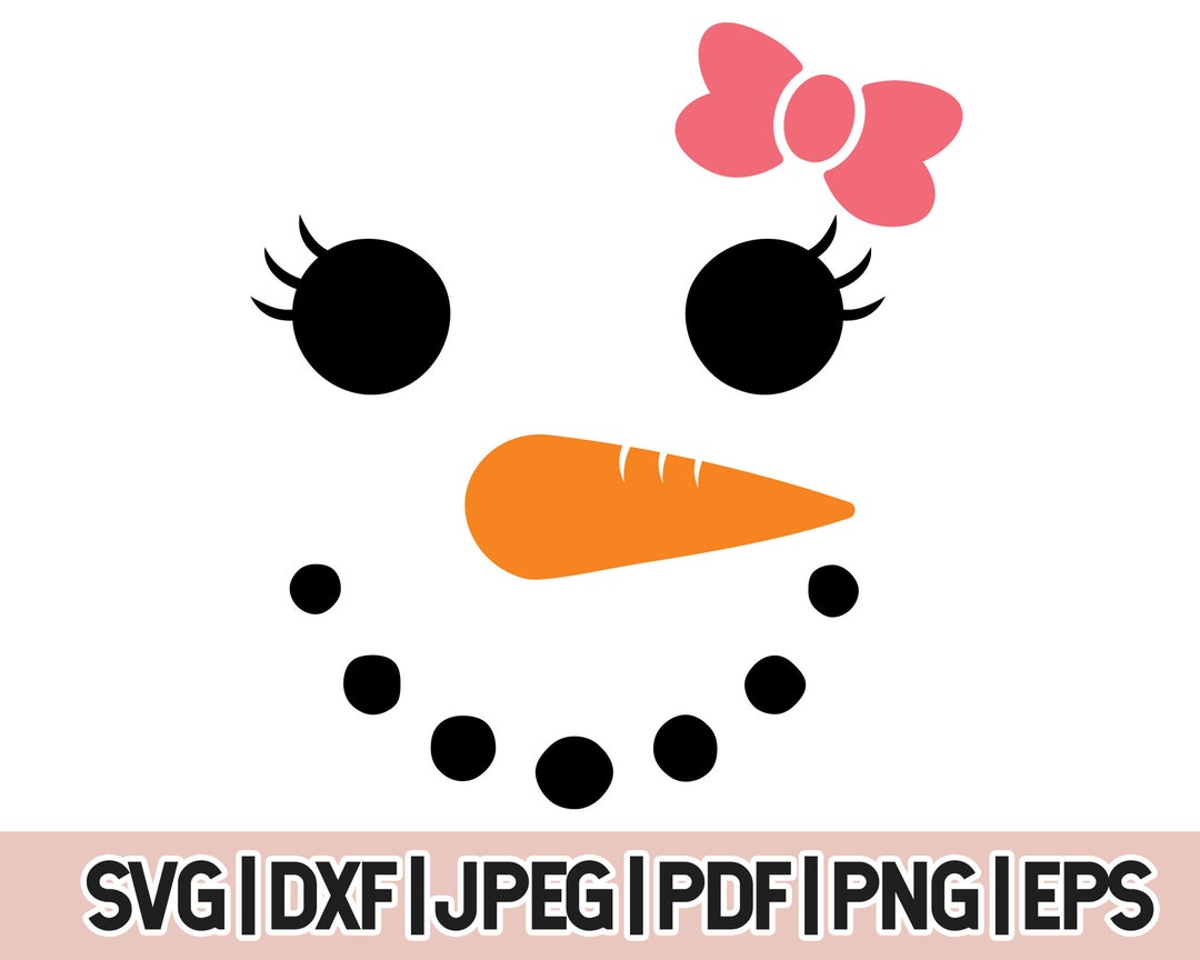 GIRL SNOWMAN SVG - Etsy