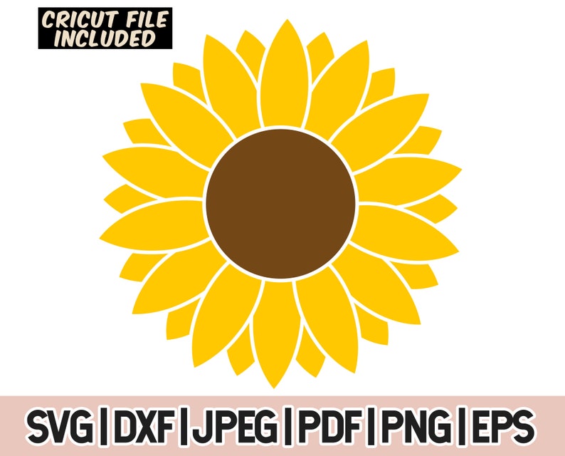 Sunflower Svg and Png, Flower Svg, Sunflower Clipart, Cricut ...