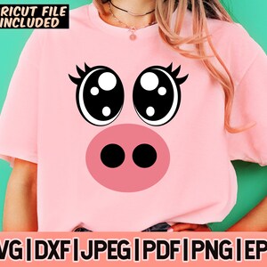Pig Face Svg, Pig Cut File, Animal Face, Animal Svg File, Animal Face ...