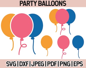 Colorful Balloons & Cute Numbers Balloons Clipart for Happy Birthday ...