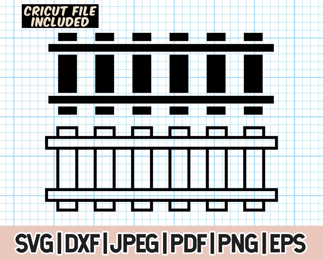 Train Tracks Svg, Railway Track Silhouette, Railway SVG, Train Track ...