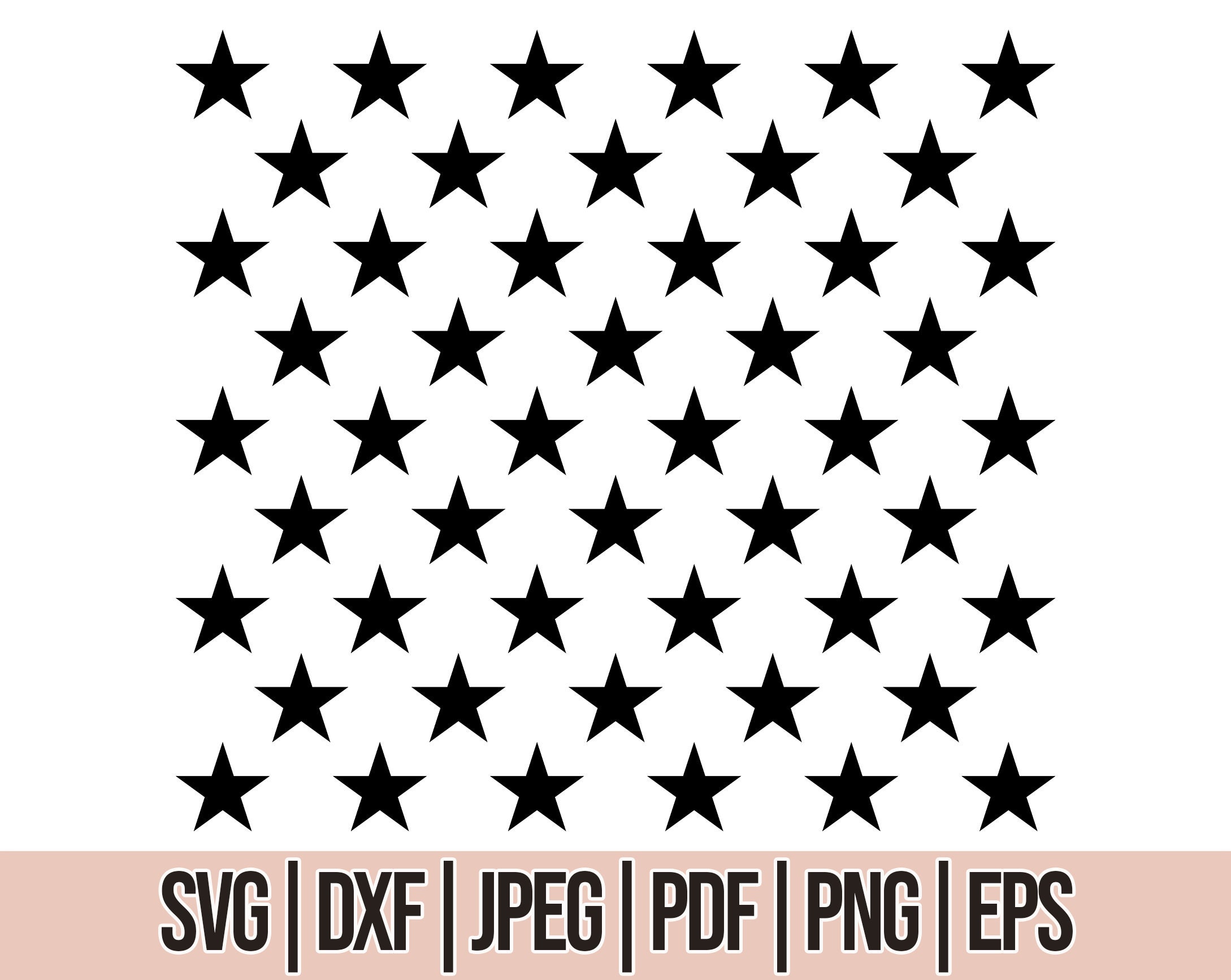 50 Star Svg - Etsy