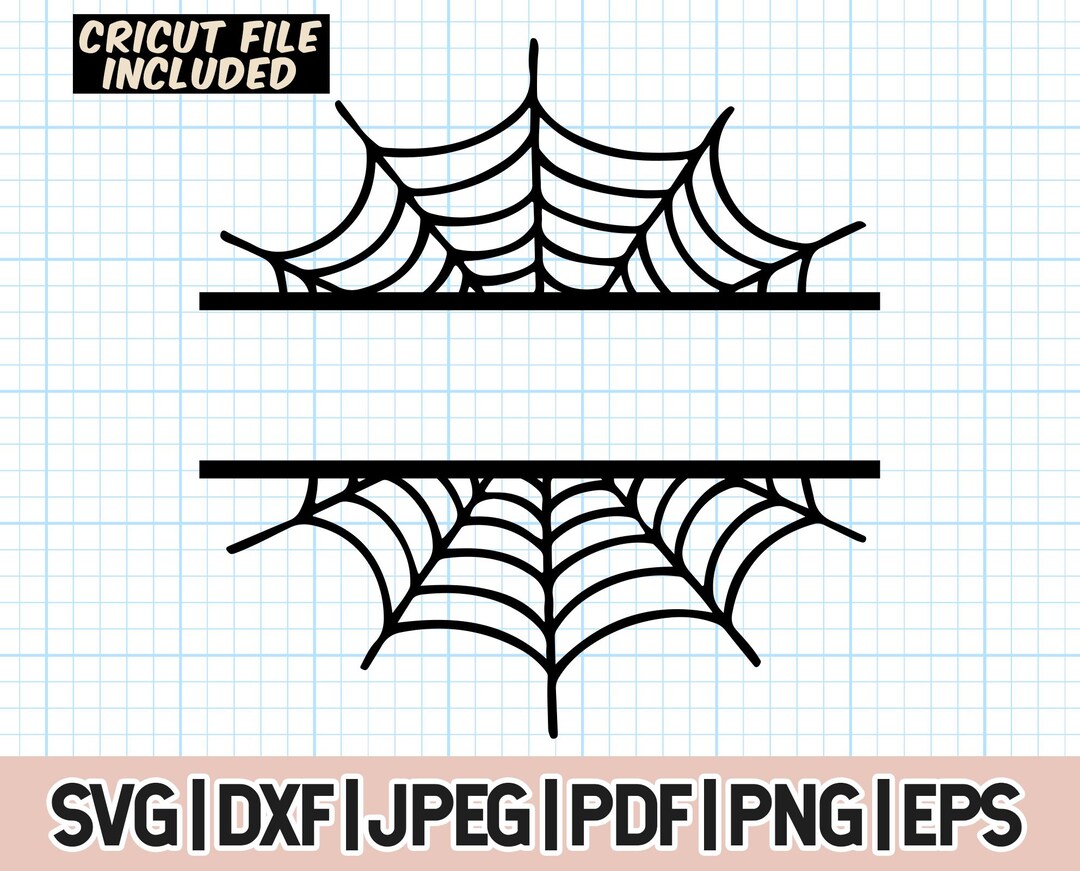 Spider Web Frame,spiderweb Split Name Frame Png, Monogram Cut Spider Web Transparent, Halloween ...