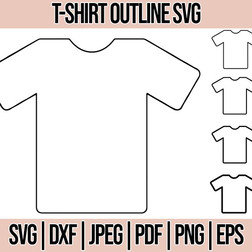 T-shirt Outline Svg 10 T-shirt Outlines in Different Strokes - Etsy