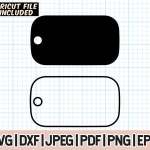 Military Dog Tags SVG, Dog Tags Clipart,dog Tags Svg, Dog Tag Template ...